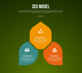 3c analysis business model infographic template Vector Image