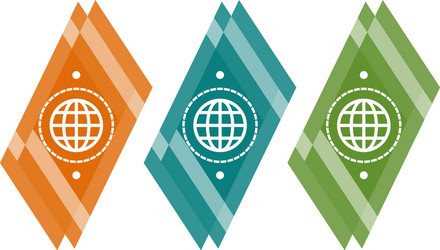 Abstract geometric globe logo Royalty Free Vector Image