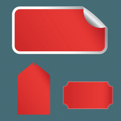 Different blank color label self adhesive sticker Vector Image