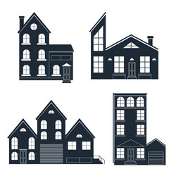 Hand drawn house silhouette Royalty Free Vector Image