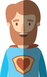 Light color shading caricature half body couple Vector Image