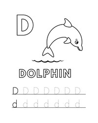 Cute cartoon animals alphabet and tracing Vector Image