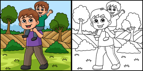 Father Coloring Book Vector Images (over 770)