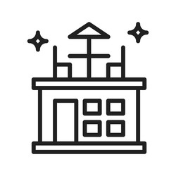 Rooftop icon image Royalty Free Vector Image - VectorStock