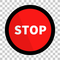 Stop sign icon isolated on transparent background Vector Image