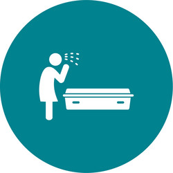 Crying over dead body Royalty Free Vector Image
