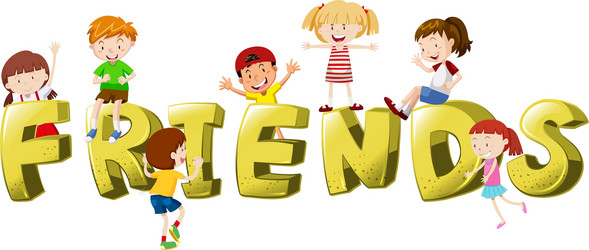 Friend Flashcard Vector Images (17)