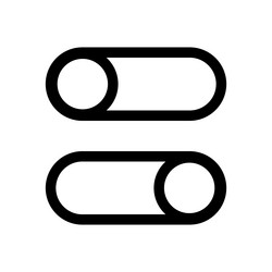 Simple slider switch icon Royalty Free Vector Image