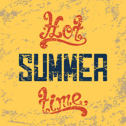 Hot summer time calligraphic handwritten Vector Image