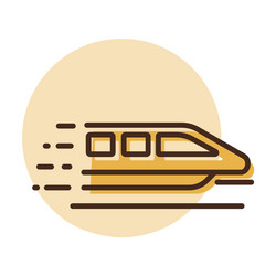 Monorail speed modern train icon graph symbol Vector Image