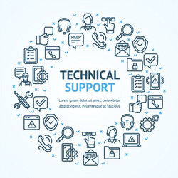 Technical support doodle concept Royalty Free Vector Image