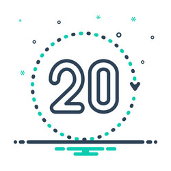 Twenty Royalty Free Vector Image - VectorStock