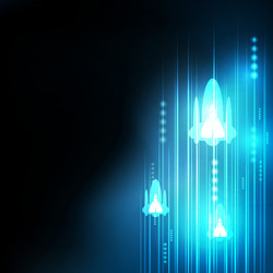 Abstract blue aircraft technology communicate Vector Image