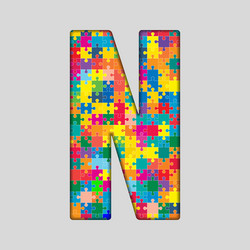 Color piece puzzle jigsaw letter - s Royalty Free Vector