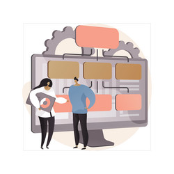 Data driven business model abstract concept Vector Image