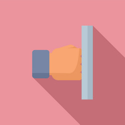 Team fist icon flat style Royalty Free Vector Image