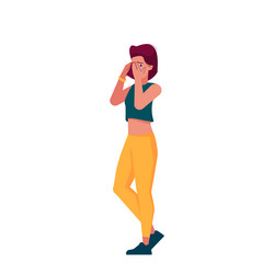 Crying woman character weeping and sobbing Vector Image
