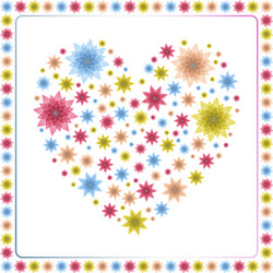 Apply fireworks heart Royalty Free Vector Image