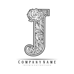 Vintage luxury lettering j monogram logo Vector Image