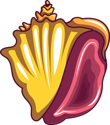 Nature shell icon cartoon style Royalty Free Vector Image