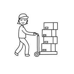 Vomiting doodle icon Royalty Free Vector Image