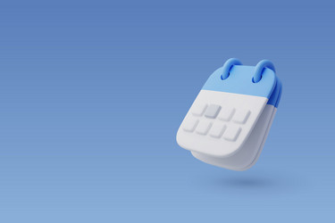 3d calendar assignment time management workflow Vector Image