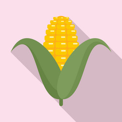 Corn icon flat style Royalty Free Vector Image
