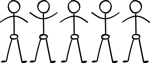 Stick Figure People Holding Hands