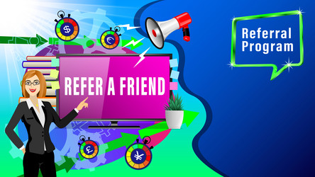 Referral program Royalty Free Vector Image - VectorStock