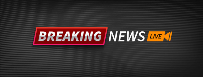 Stock logo breaking news live Royalty Free Vector Image