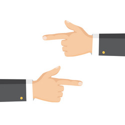 Hand with pointing finger left and right side Vector Image