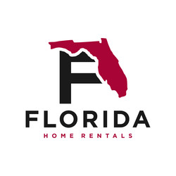 Home rental logo in florida Royalty Free Vector Image
