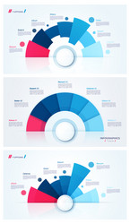 Set of stylish pie chart circle infographic Vector Image