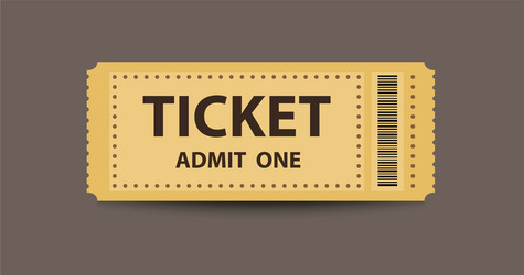 Paper stub ticket templates with two parts Vector Image