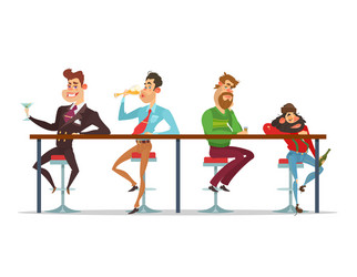 Young people having fun in a bar Royalty Free Vector Image