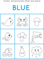 Color recognition for kids all picture Royalty Free Vector