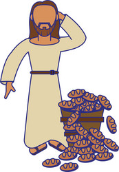 Jesus face cartoon Royalty Free Vector Image - VectorStock