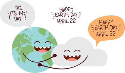 Planet earth kawaii isolated icon Royalty Free Vector Image