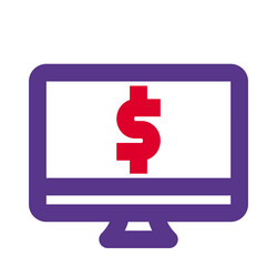 Billing receipt made through computer Royalty Free Vector