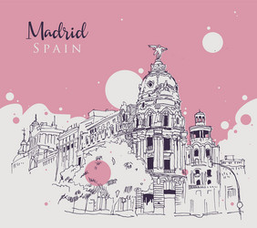 Drawing sketch of cadiz cityscape andalusia Vector Image