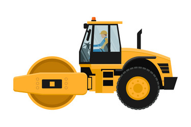 Soil compactor silhouette heavy machinery Vector Image