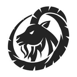 Ibex logo template isolated brand identity icon Vector Image