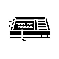 Slurry tanks sulfide copper ore glyph icon Vector Image