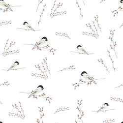 Spring garden seamless pattern with hand drawn Vector Image