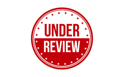 Under review rubber stamp red Royalty Free Vector Image