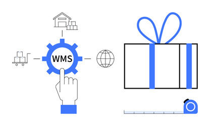 Warehouse management system wms streamlined Vector Image