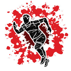 A boy running child runner cartoon action graphic Vector Image