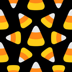Happy halloween candy corn seamless pattern Vector Image