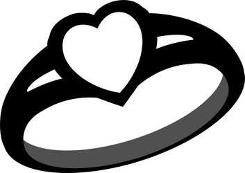 Love diamond ring symbol Royalty Free Vector Image