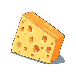 Maasdam cheese cartoon Royalty Free Vector Image